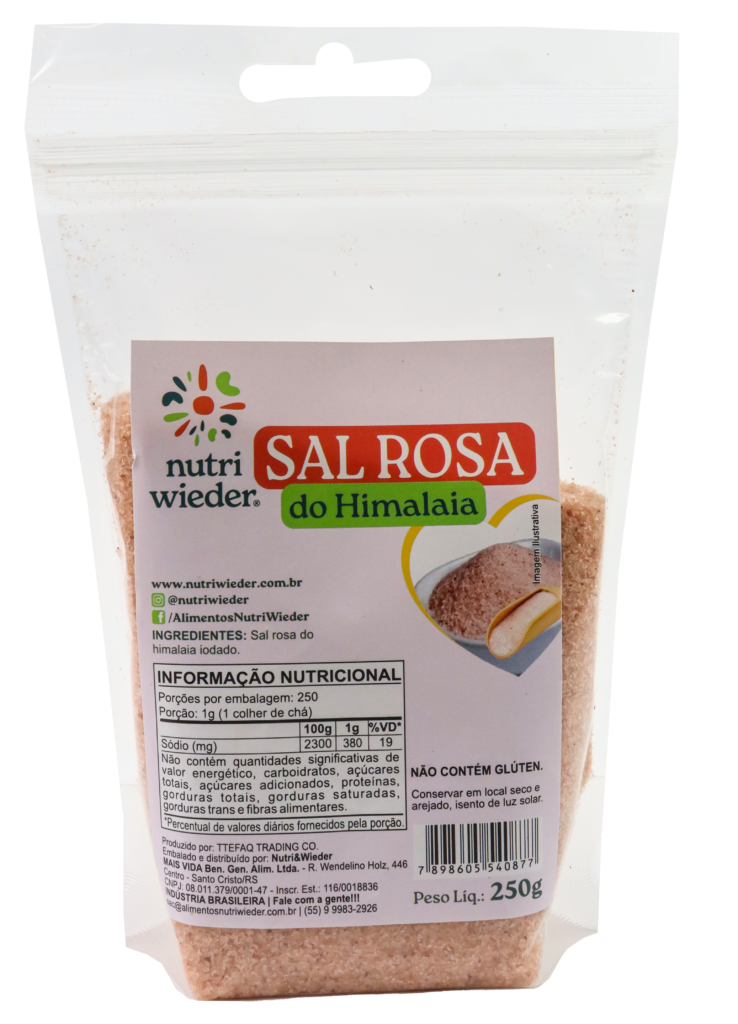 Sal Rosa do Himalaia 250g - Nutri Wieder